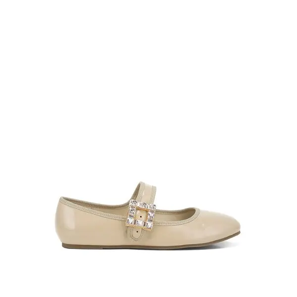 RAG & CO Neutrals Upstage Brooch Mary Jane Ballerinas By