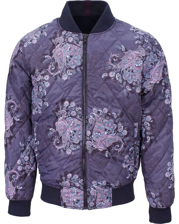 LORDS OF HARLECH Don Reversible Jacket Navy - Blue
