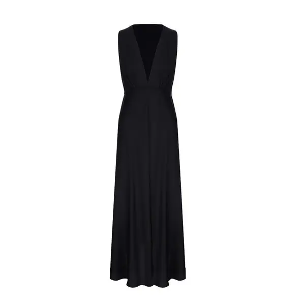 NAZLI CEREN Jain Tie Back Dress - Black