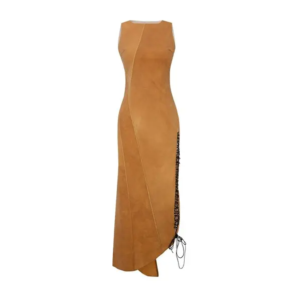 PCFG Cotton Long Dress With Slit Detail
