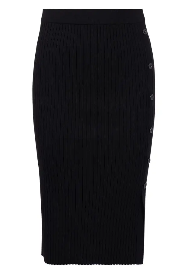 PERALUNA Jasmine Midi Ribbed Knit Skirt