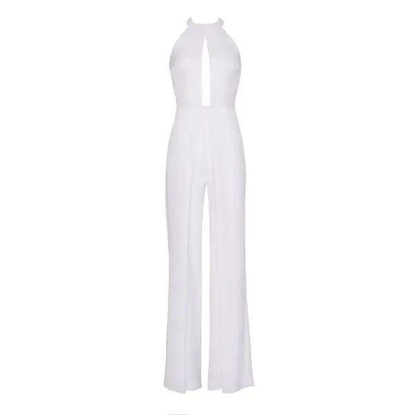 NOMI FAME Nomi Satin Crepe Split Leg Jumpsuit