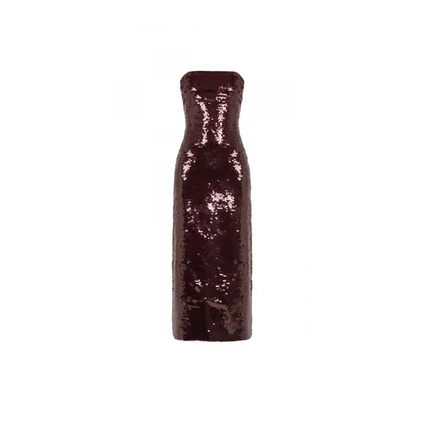 AVENUE 8 Sequined Strapless Midi Dress