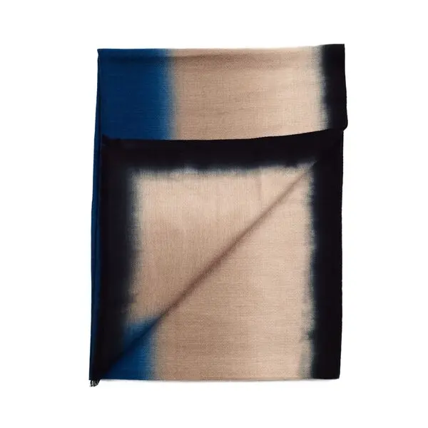STUDIO VARIOUSLY Iris Prussian Cashmere Merino Handwoven Scarf - Blue
