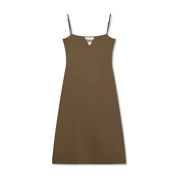 MARIANNE BY MARIE JORDANE Karma Open-back Midi Dress Kaki