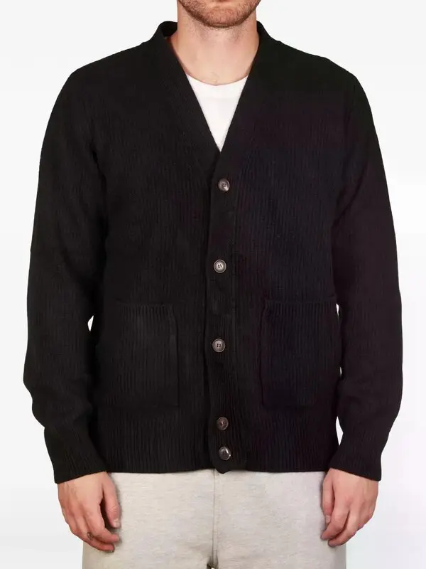 FILIPPO DE LAURENTIIS Ribbed-knit Button-up Cardigan