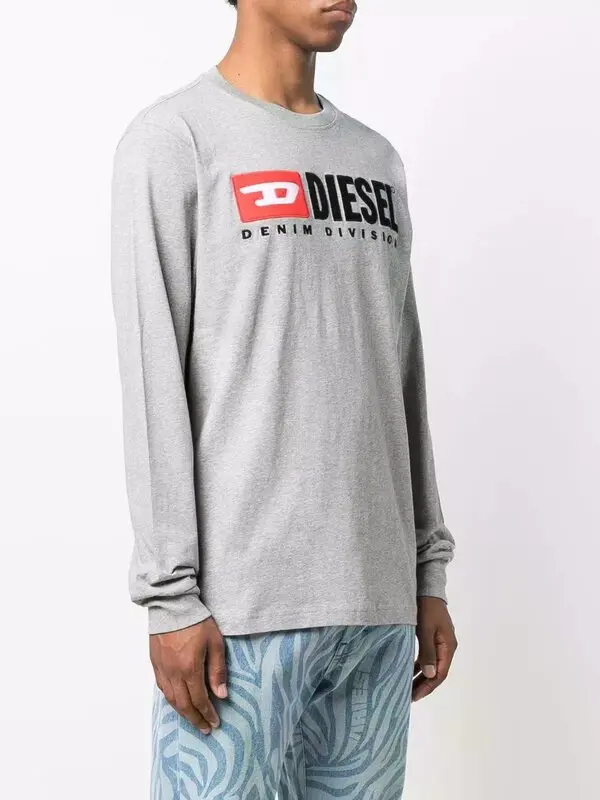 DIESEL® T-just-ls-div Logo-embroidered T-shirt
