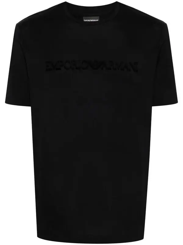 Emporio Armani Logo-flocked T-shirt