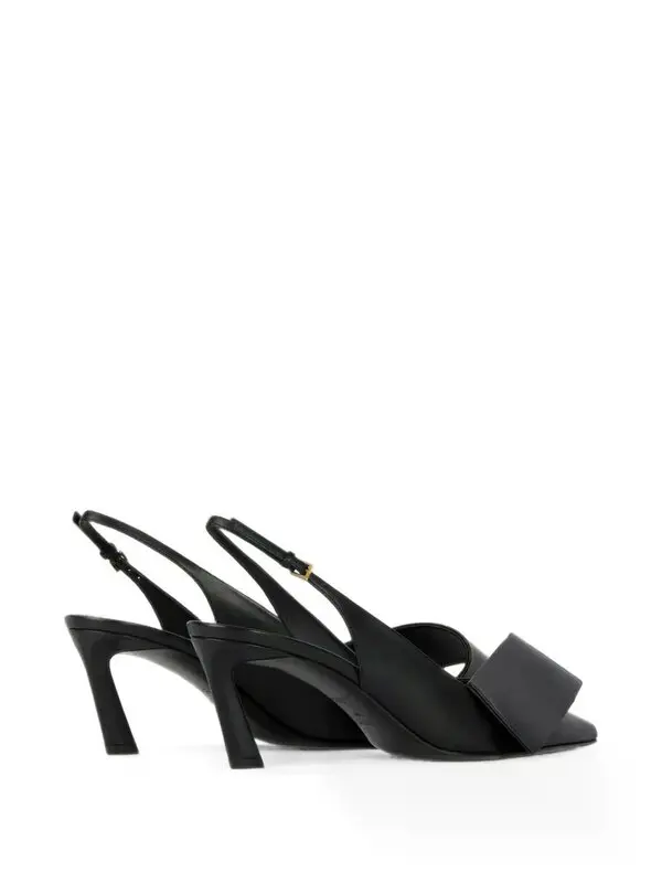 Givenchy Twisted Ribbon Slingbacks Pumps In Leather