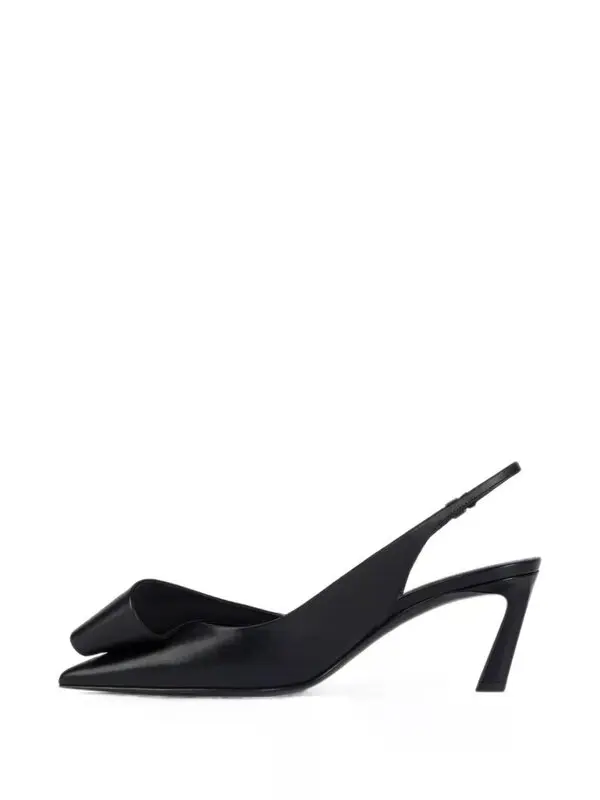 Givenchy Twisted Ribbon Slingbacks Pumps In Leather