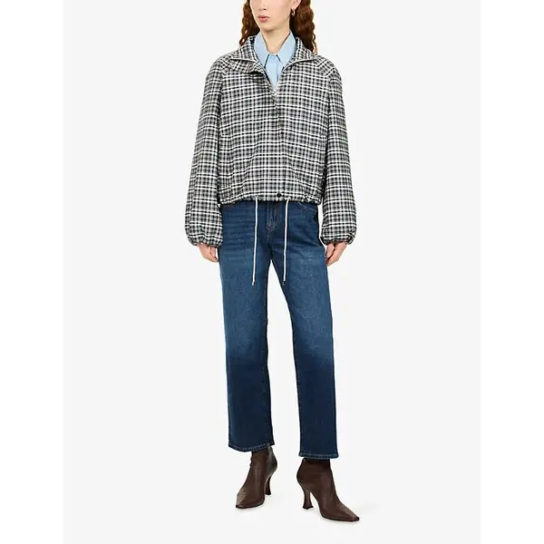 7 For All Mankind Calie Straight Ankle Cotton Denim Jeans