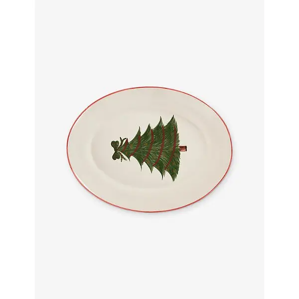 ANNA + NINA Christmas Tree Earthenware Serving Platter