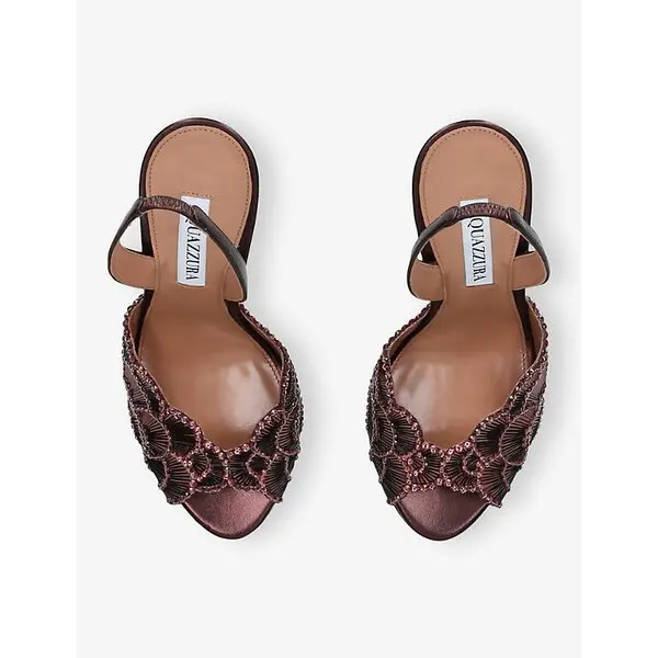 AQUAZZURA Ce Soir 105 Leather Heeled Sandals