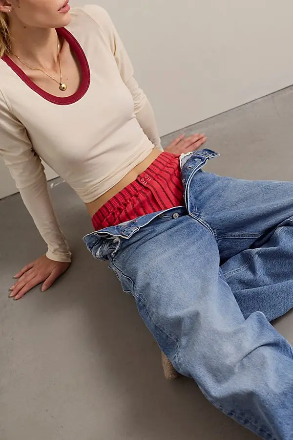 INTIMATELY Long Weekend Shorts At - Red