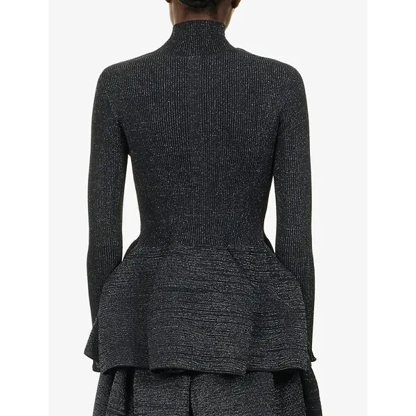CFCL Pottery Glitter Ribbed-knit Top