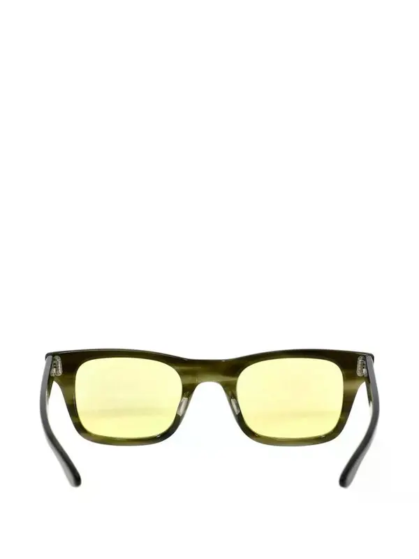 JULIUS TART OPTICAL Boeing Rectangle-frame Glasses - Green