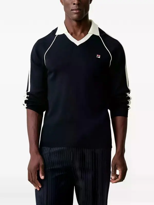 FILA Cortina Contrast-trim Raglan-sleeve Sweater