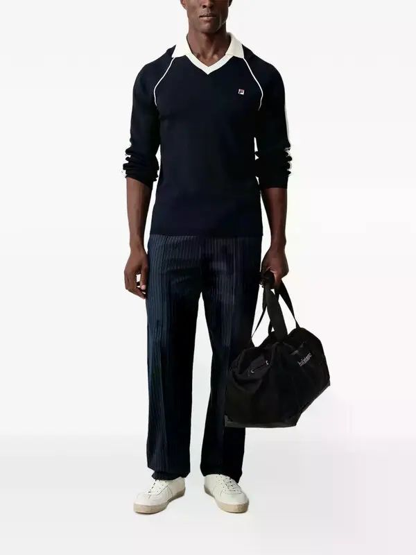 FILA Cortina Contrast-trim Raglan-sleeve Sweater