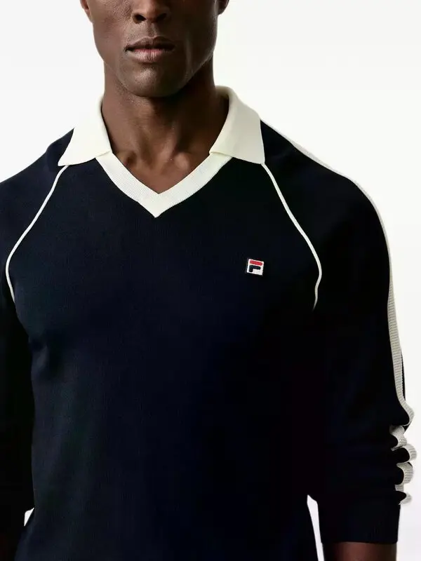 FILA Cortina Contrast-trim Raglan-sleeve Sweater