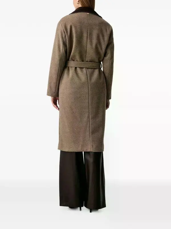 FRACOMINA Herringbone Belted Coat