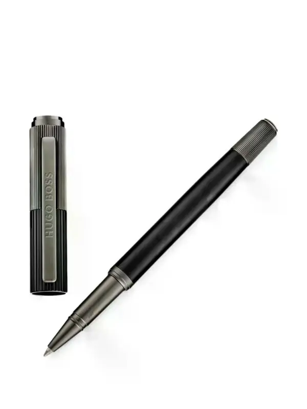BOSS Ribbed-detail Brass Pen