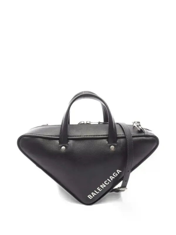 Balenciaga 2010s Triangle Duffel Shoulder Bag - Black