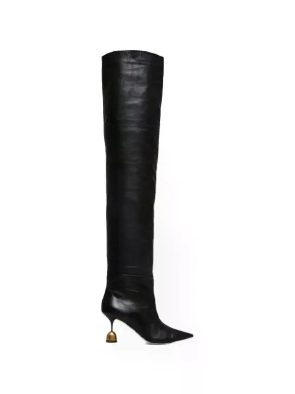 VANDA NOVAK Nicole Leather Knee-high Boots