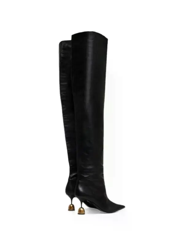 VANDA NOVAK Nicole Leather Knee-high Boots