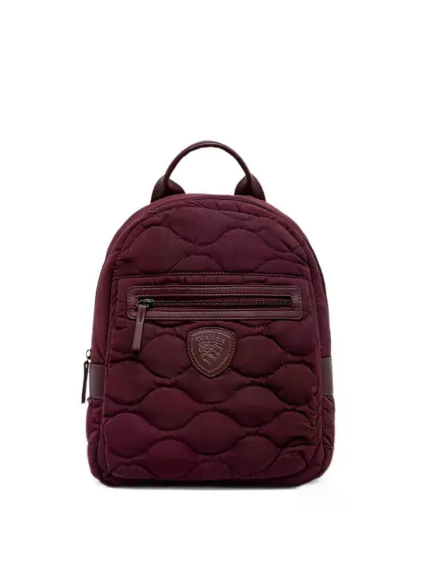 BLAUER. Quilted Logo-patch Backpack - Red