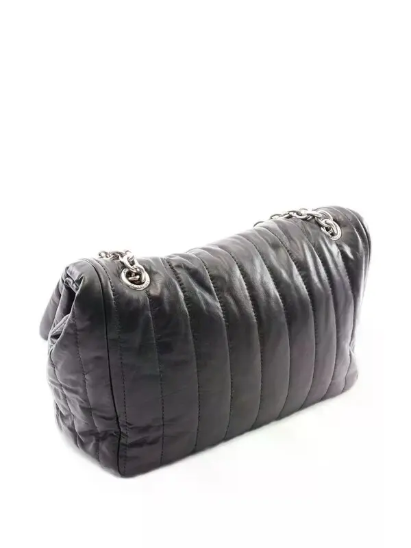 Balenciaga 2010s Small Monaco Quilted Chain Shoulder Bag - Black