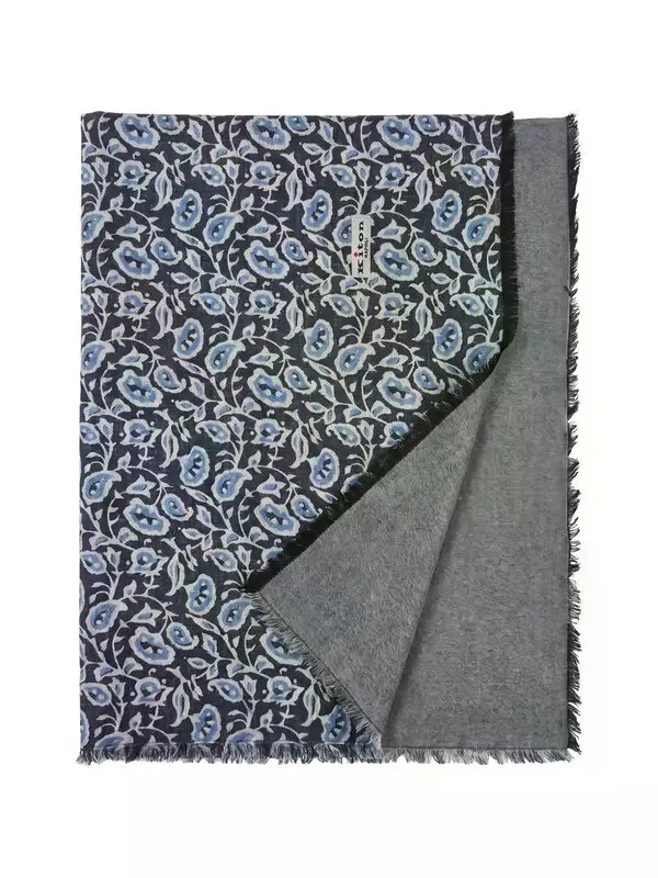 Kiton Paisley-print Fringed Scarf