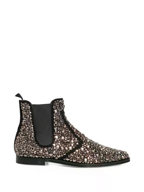 Dolce & Gabbana Crystal-embellished Chelsea Ankle Boots