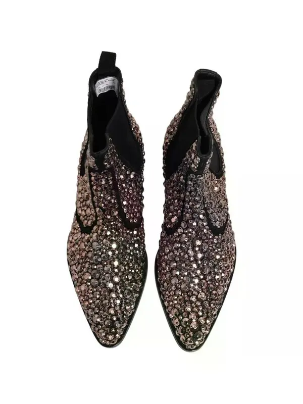 Dolce & Gabbana Crystal-embellished Chelsea Ankle Boots