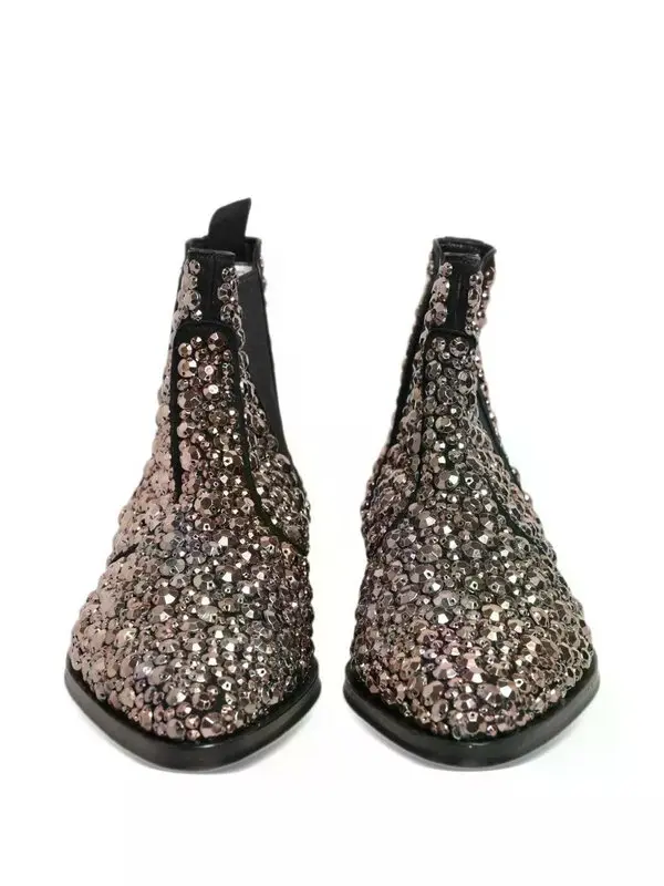 Dolce & Gabbana Crystal-embellished Chelsea Ankle Boots