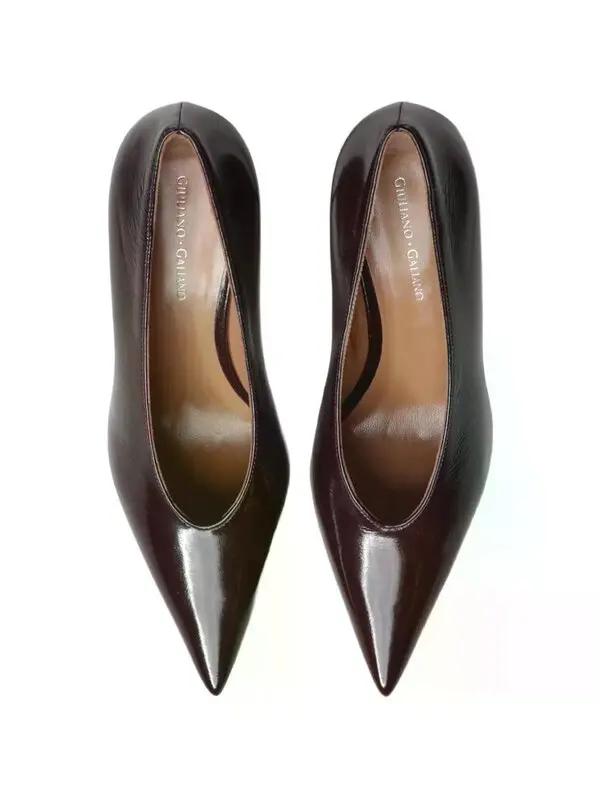 GIULIANO GALIANO Pointed-toe Patent-finish Pumps