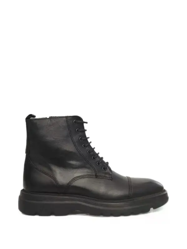 CERRUTI 1881 Lace-up Leather Boots - Black