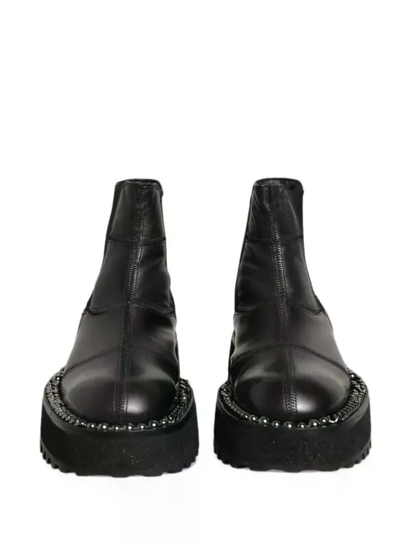 Dolce & Gabbana Leather Panelled Chelsea Boots