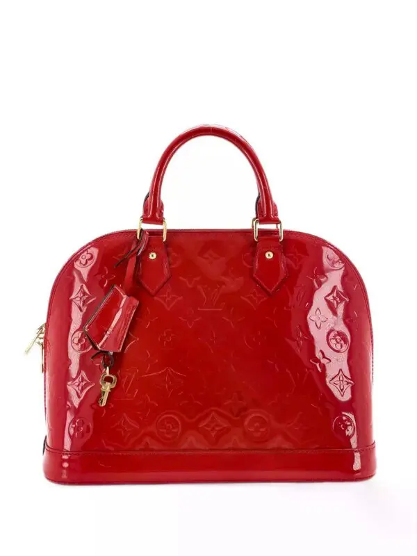 LOUIS VUITTON Alma Handbag Monogram Vernis Pm Satchel