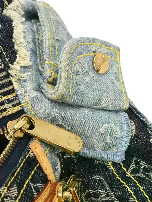 LOUIS VUITTON Patchwork Monogram Denim Tote Bag