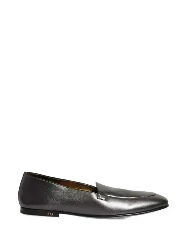 Dolce & Gabbana Leather Loafers - Silver