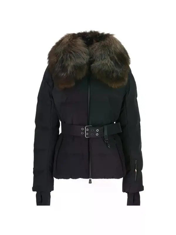 Moncler Sioule Shearling-collar Belted Ski Jacket