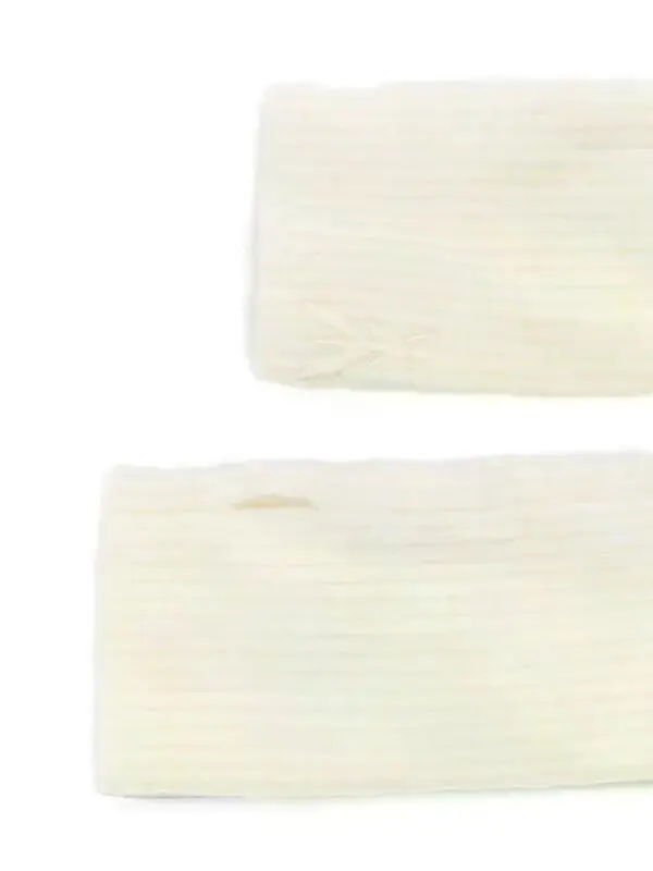 Patrizia Pepe Ribbed-knit Fingerless Gloves