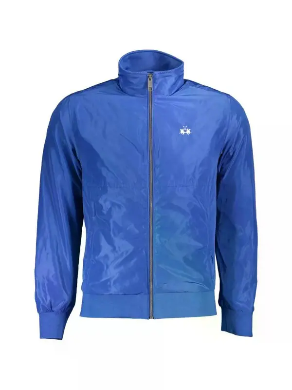 LA MARTINA Logo-embroidered Zip-up Jacket - Blue