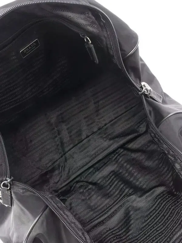 Prada 2000s Triangle Logo Saffiano Leather Travel Bag