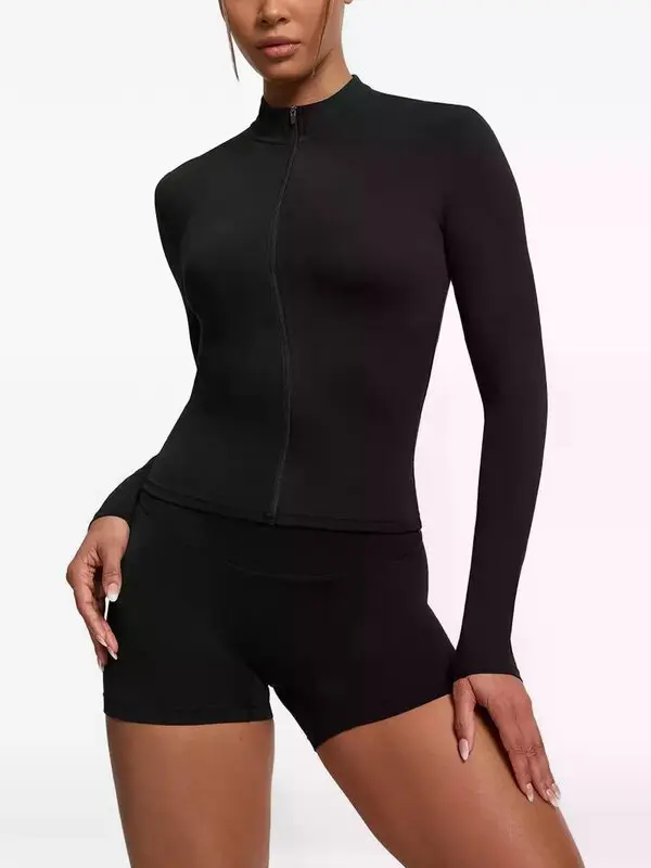 BETTERME High-neck Zip-up Cropped Track Jacket