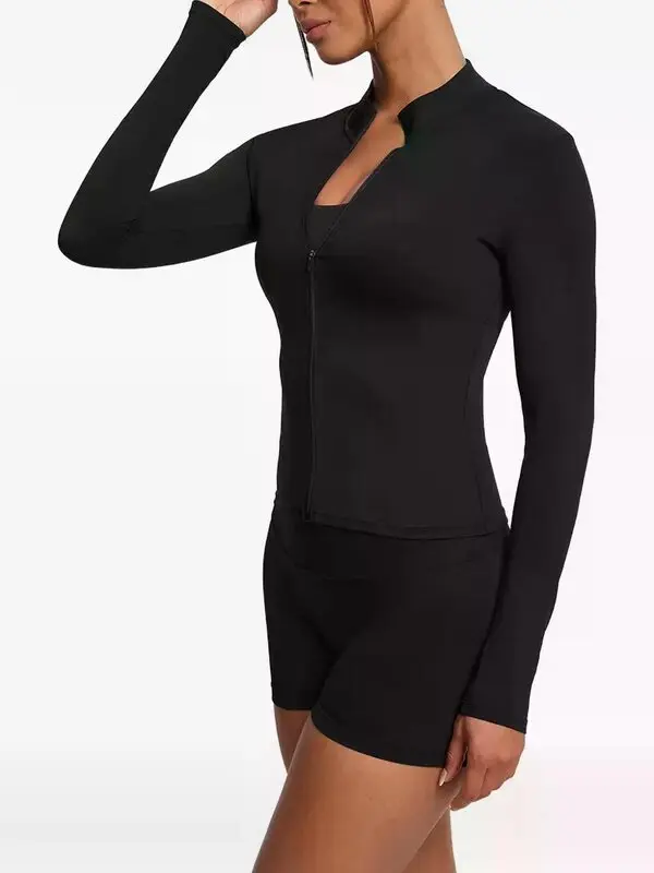 BETTERME High-neck Zip-up Cropped Track Jacket