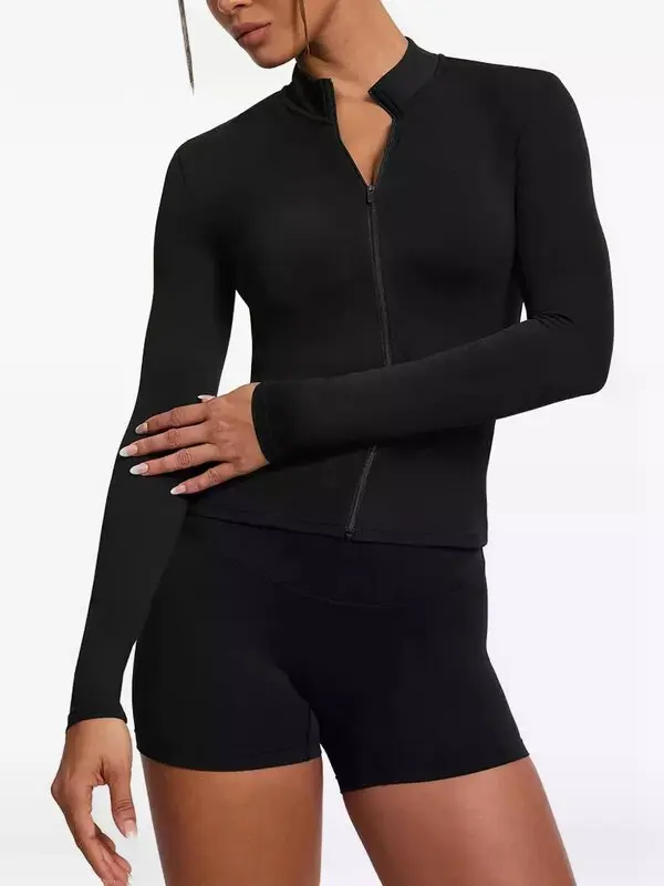 BETTERME High-neck Zip-up Cropped Track Jacket