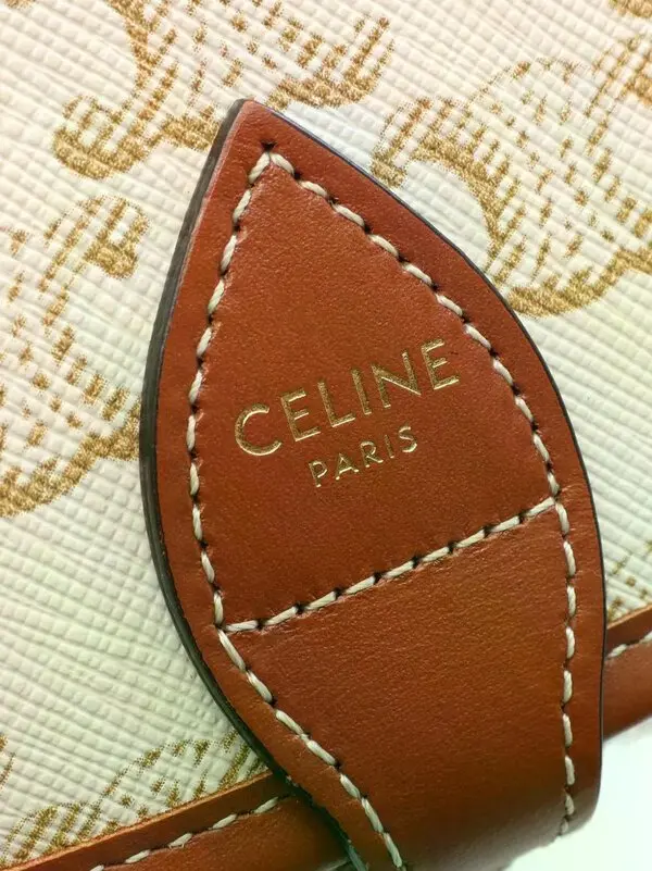 Celine 2010s Medium Folco Triomphe Shoulder Bag