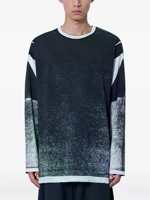 Yohji Yamamoto Distressed Long-sleeve T-shirt