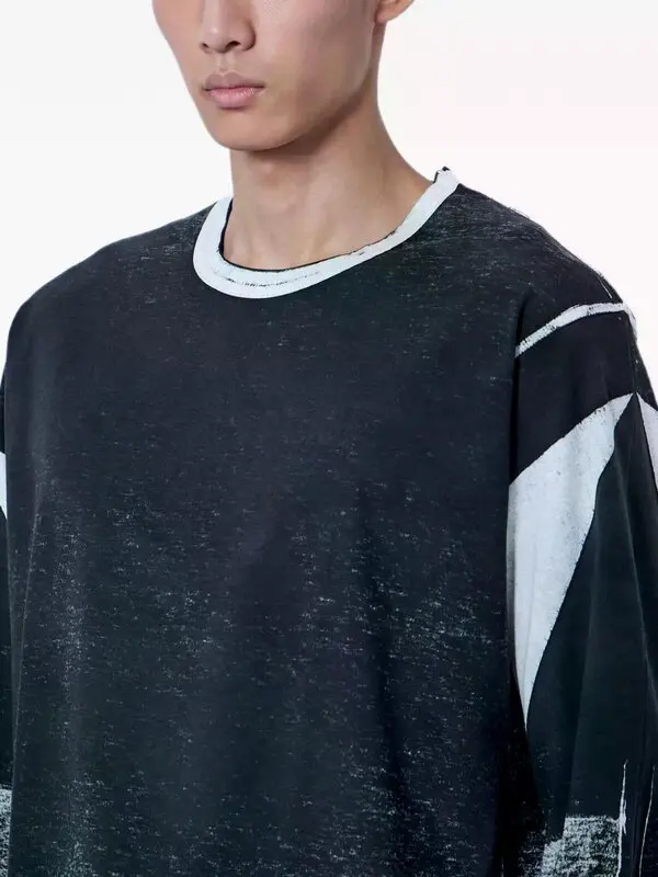 Yohji Yamamoto Distressed Long-sleeve T-shirt